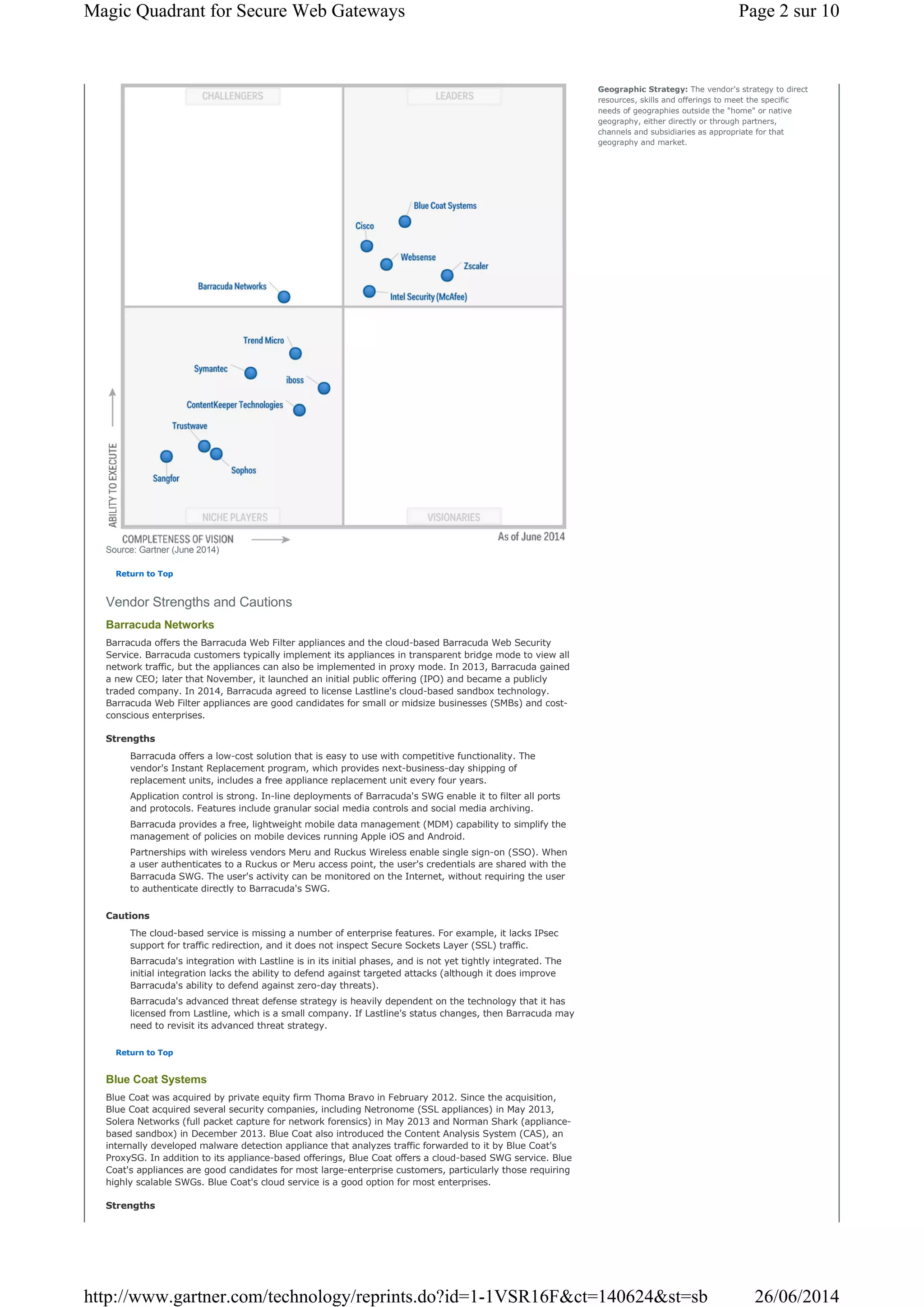 G06.2014 magic quadrant for secure web gateways | PDF | Internet ...