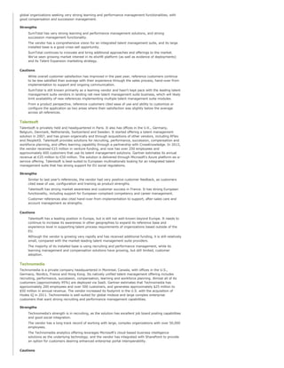 G06.2014 magic quadrant for talent management suites | PDF | Sales ...