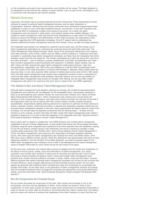 G06.2014 magic quadrant for talent management suites | PDF | Sales ...