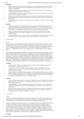 G06.2014 magic quadrant for the wired and wireless lan access infrastructure | PDF