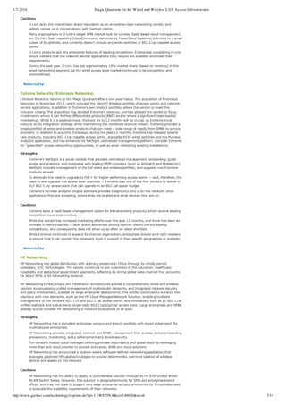 G06.2014 magic quadrant for the wired and wireless lan access infrastructure | PDF