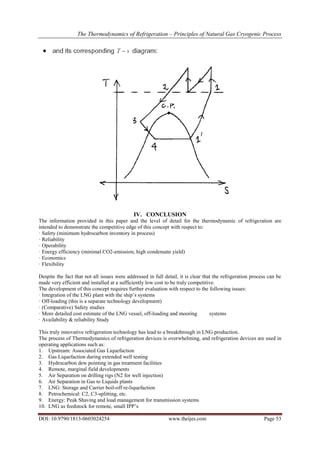 The Thermodynamics of Refrigeration – Principles of Natural Gas Cryogenic Process | PDF