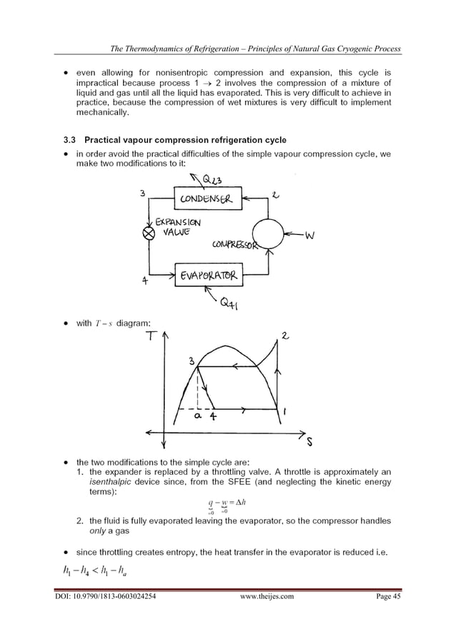 The Thermodynamics of Refrigeration – Principles of Natural Gas Cryogenic Process | PDF