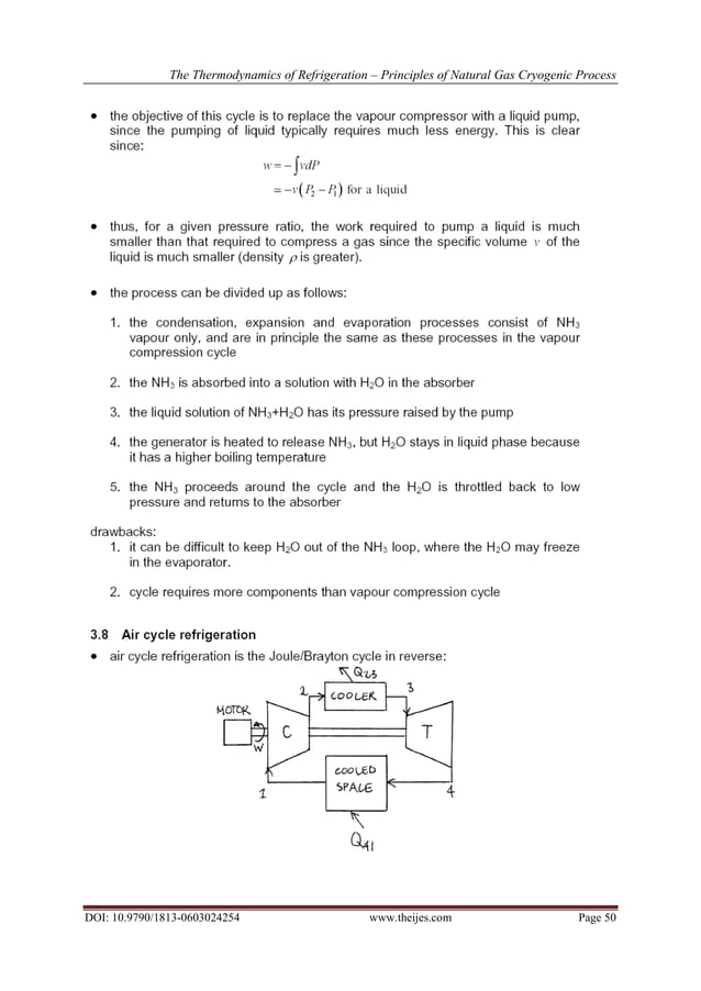 The Thermodynamics of Refrigeration – Principles of Natural Gas Cryogenic Process | PDF