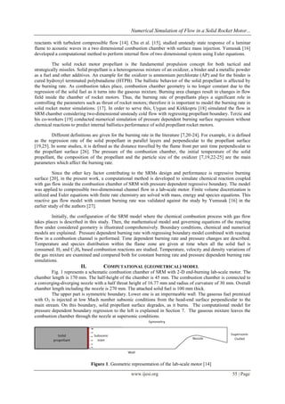 Numerical Simulation of Flow in a Solid Rocket Motor: Combustion Coupled Pressure Dependent ...