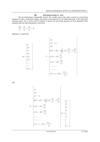 Numerical Simulation of Flow in a Solid Rocket Motor: Combustion Coupled Pressure Dependent ...