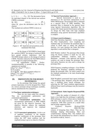 Design of Non-Uniform Cosine Modulated Filter Banks Using Windows | PDF