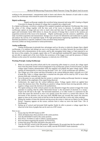 Method Of Measuring Projections Multi Function Using The Quick And ...