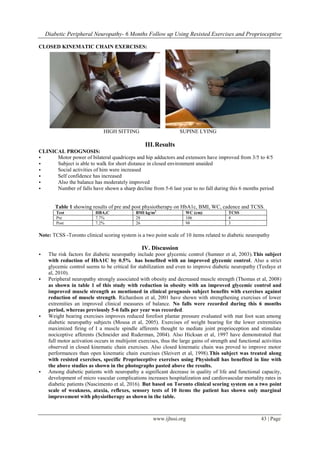 Diabetic Peripheral Neuropathy- 6 Months Follow up Using Resisted ...