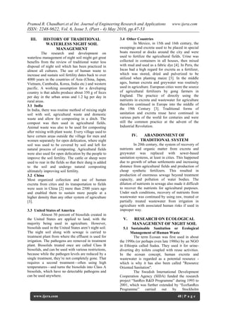 Integrated Water-Less Management of Night Soil for Depollution of Water ...