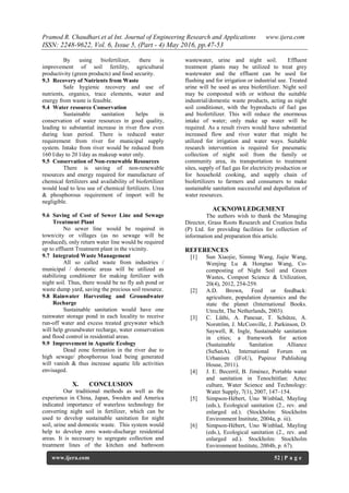 Integrated Water-Less Management of Night Soil for Depollution of Water ...