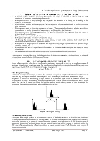 A Study for Applications of Histogram in Image Enhancement | PDF
