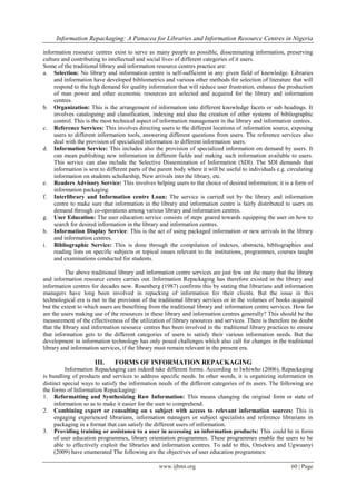 Information Repackaging: A Panacea for Libraries and Information ...