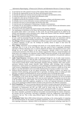 Information Repackaging: A Panacea for Libraries and Information ...