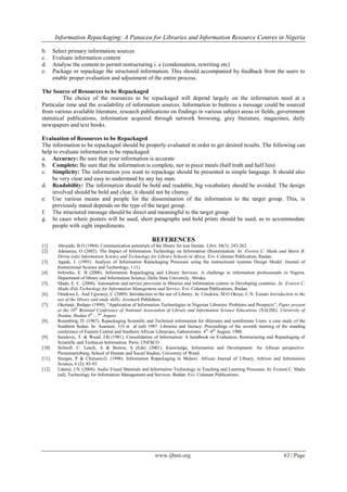 Information Repackaging: A Panacea for Libraries and Information ...