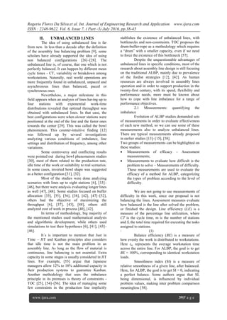 Designing Unbalanced Assembly Lines: A Simulation Analysis to Evaluate Impacts on Work-In ...