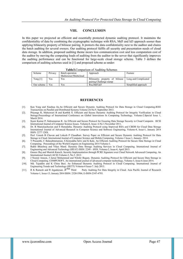 An Auditing Protocol For Protected Data Storage In Cloud Computing Pdf