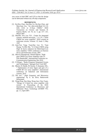 Design and Simulation of Low Noise Amplifiers at 180nm and 90nm ...