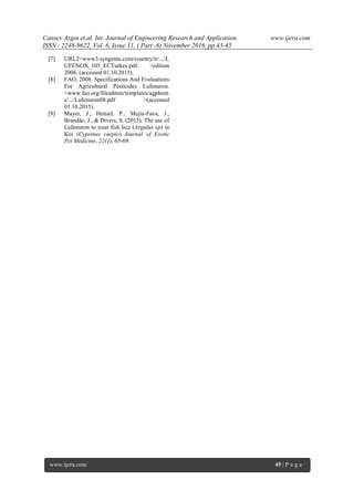 Acute Toxicity of Lufenuron (Insecticide) on Oreochromis niloticus (L., 1754) Larvae | PDF ...