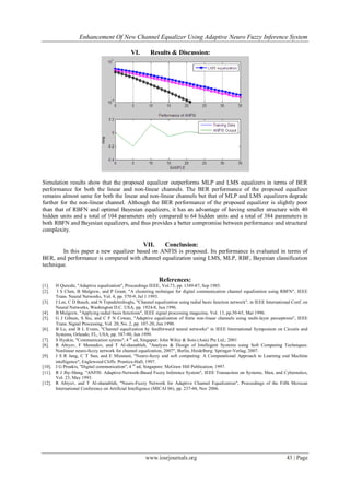 Enhancement of New Channel Equalizer Using Adaptive Neuro Fuzzy Inference System | PDF