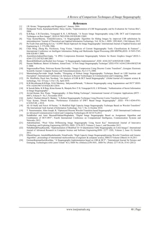 A Review of Comparison Techniques of Image Steganography | PDF