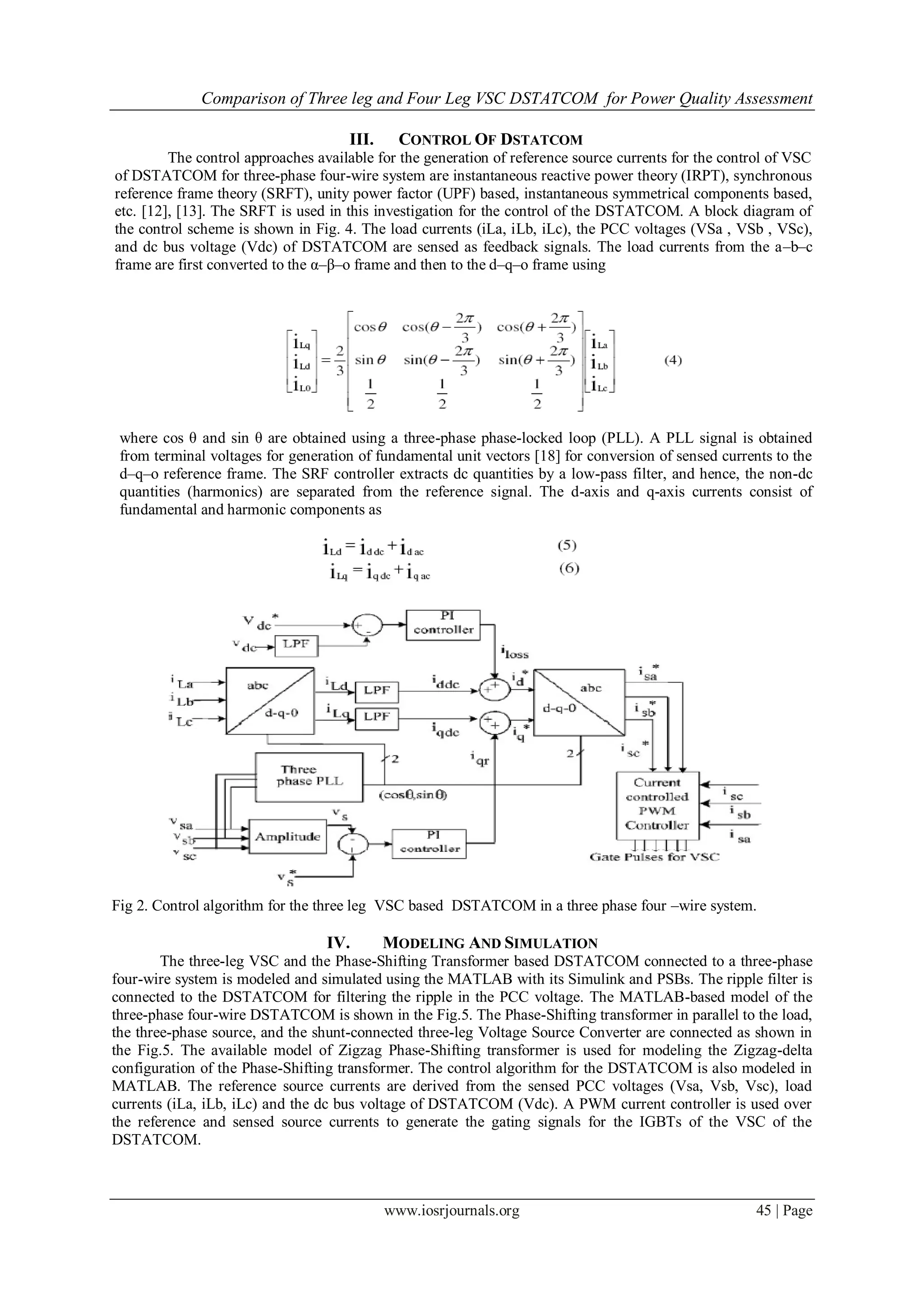 Comparison of Three leg and Four Leg VSC DSTATCOM for Power Quality ...