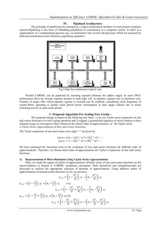 Implementation of Efficiency CORDIC Algorithmfor Sine & Cosine Generation | PDF | Web ...