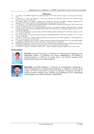 Implementation of Efficiency CORDIC Algorithmfor Sine & Cosine ...