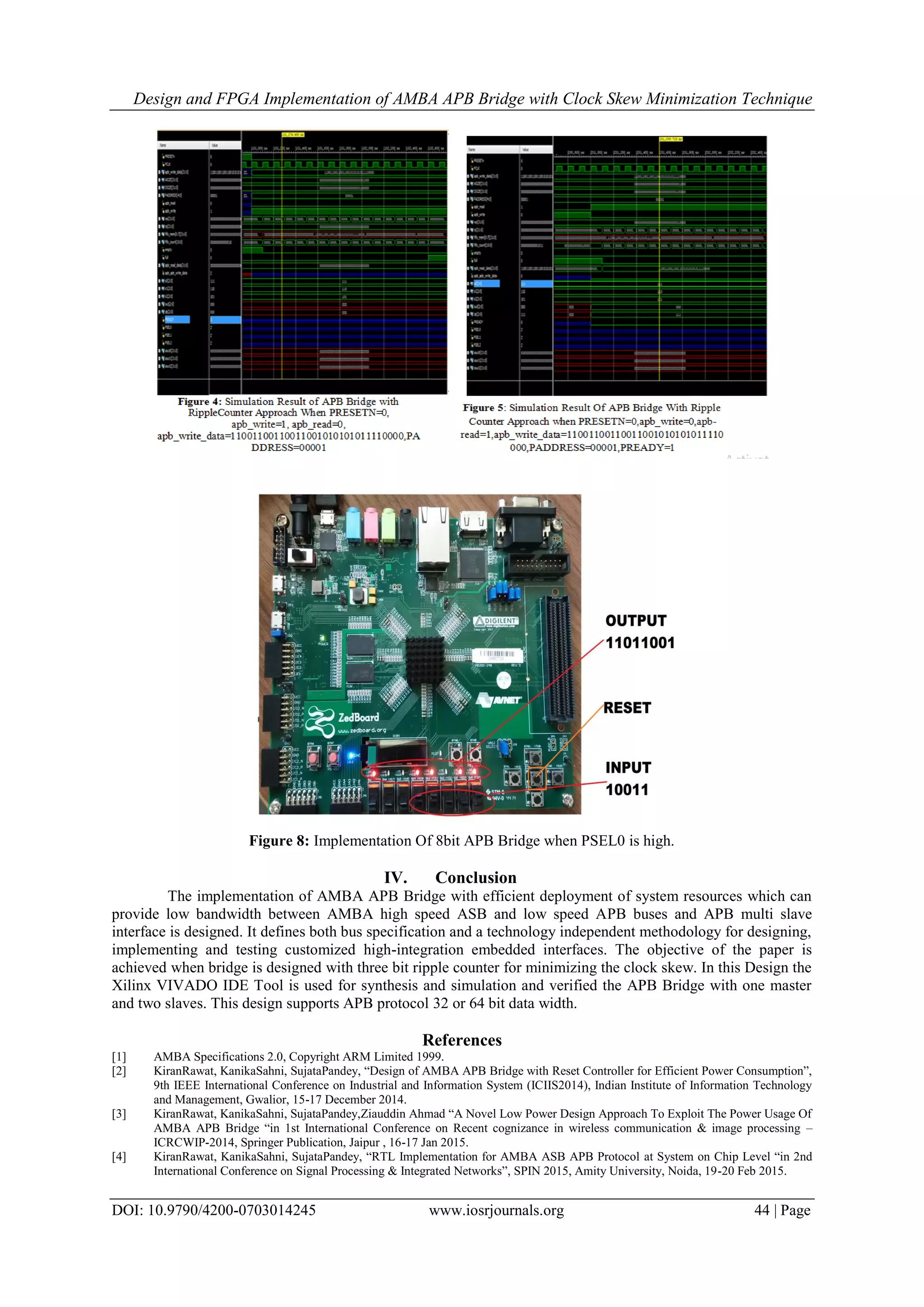 Design And Fpga Implementation Of Amba Apb Bridge With Clock Skew Minimization Technique Pdf