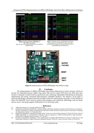 Design and FPGA Implementation of AMBA APB Bridge with Clock Skew Minimization Technique | PDF