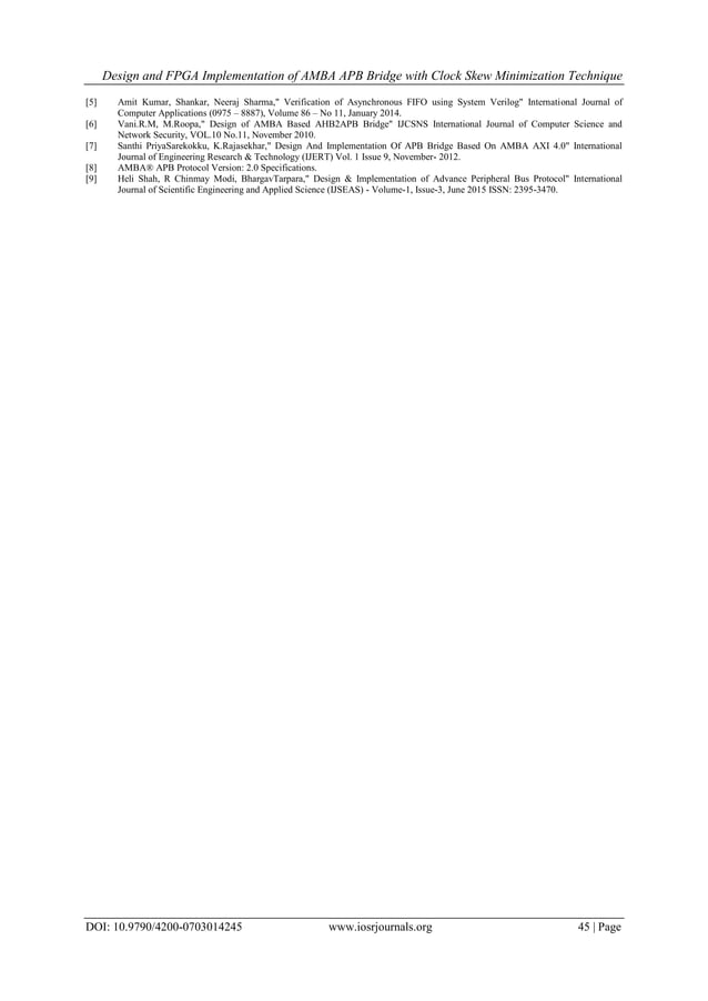 Design And Fpga Implementation Of Amba Apb Bridge With Clock Skew Minimization Technique Pdf
