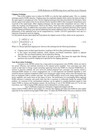 PAPR Reduction in OFDM using Active and Non-Active Channels | PDF