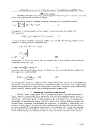 Artificial Neural Networks for ON Line Assessment of Voltage Stability using FVSI in Power ...