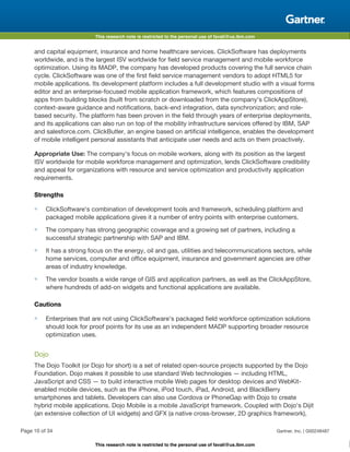 G08.2013 magic quadrant for mobile application development platforms | PDF