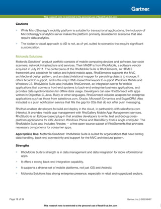 G08.2013 magic quadrant for mobile application development platforms | PDF