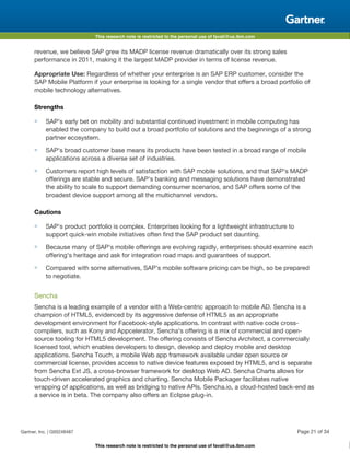 G08.2013 magic quadrant for mobile application development platforms | PDF