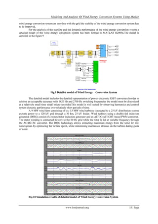 Modeling and Analysis of Wind Energy Conversion Systems Using Matlab | PDF