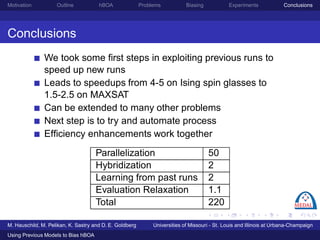 Using Previous Models to Bias Structural Learning in the Hierarchical BOA | PPT