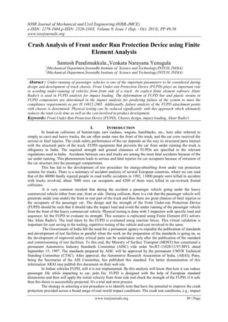 Crash Analysis of Front under Run Protection Device using Finite ...