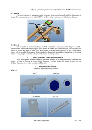 “Rover - Remote Operated Vehicle for Extraction and Reconnaissance” | PDF