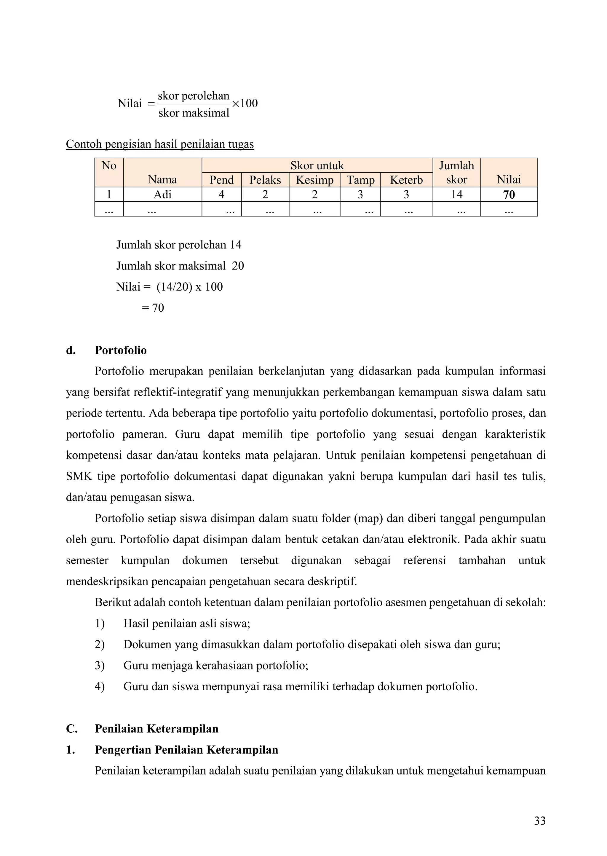Panduan Penilaian untuk SMK | PDF