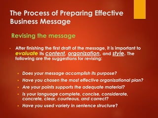 How to Prepare Effective Business Messages(Preparing effective business ...