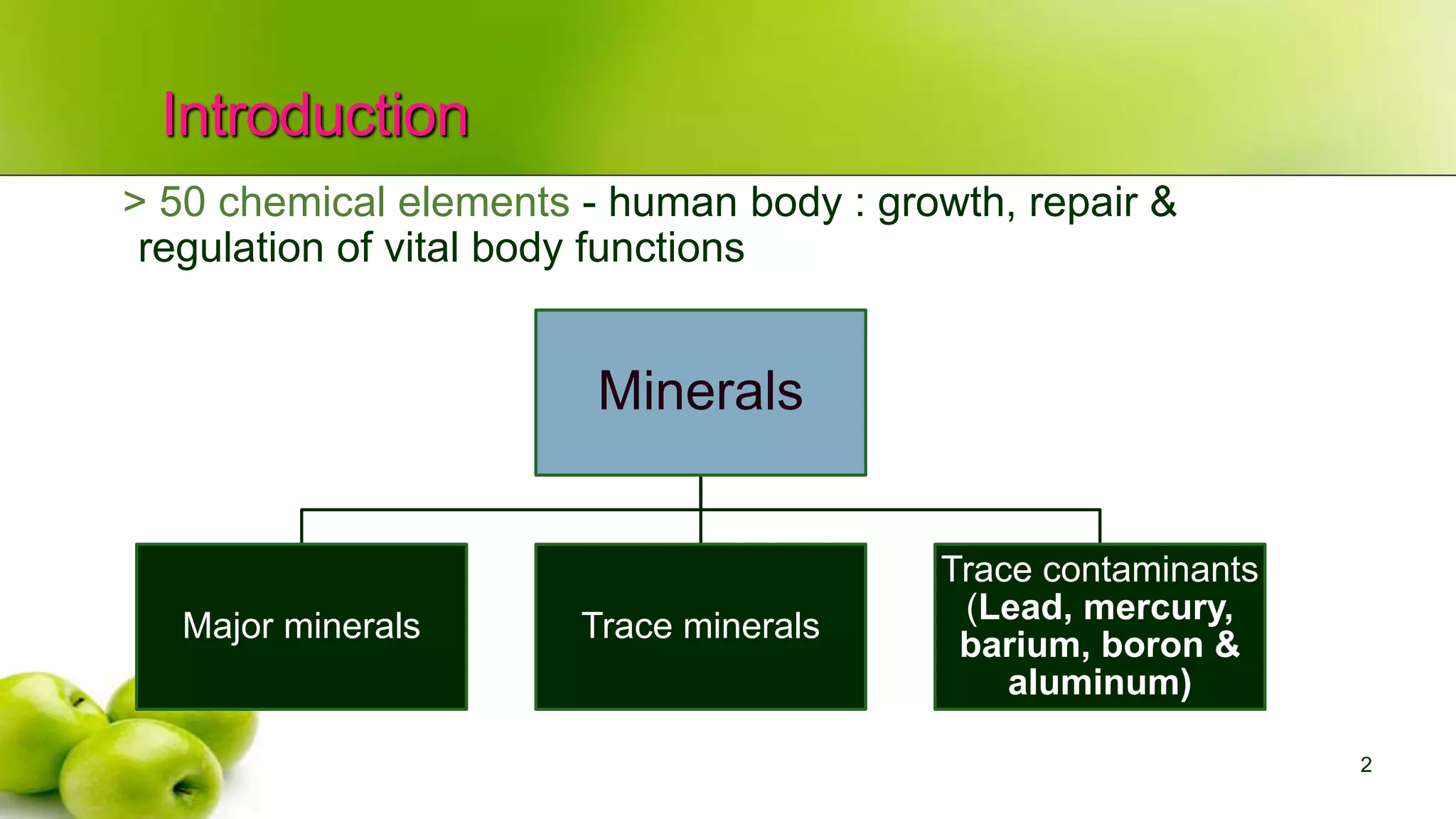 Minerals in Food | PPT