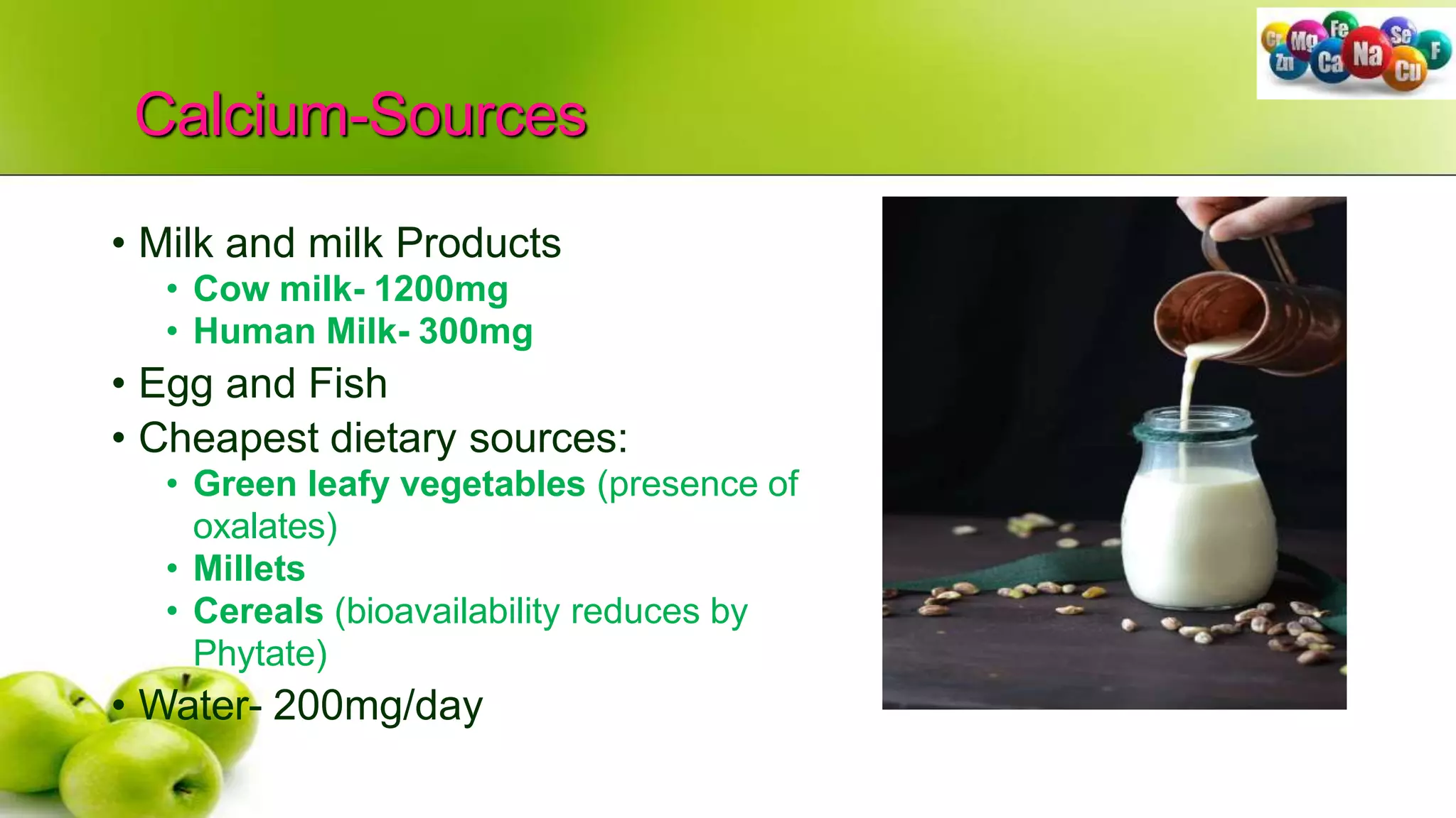 Minerals in Food | PPT