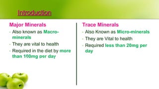Minerals in Food | PPT