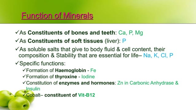 Minerals in Food | PPT | Nutrition | Healthy Living