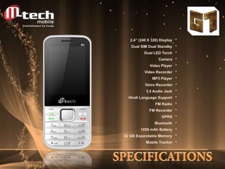 M TECH MOBILE" G1" MODEL | PPTX