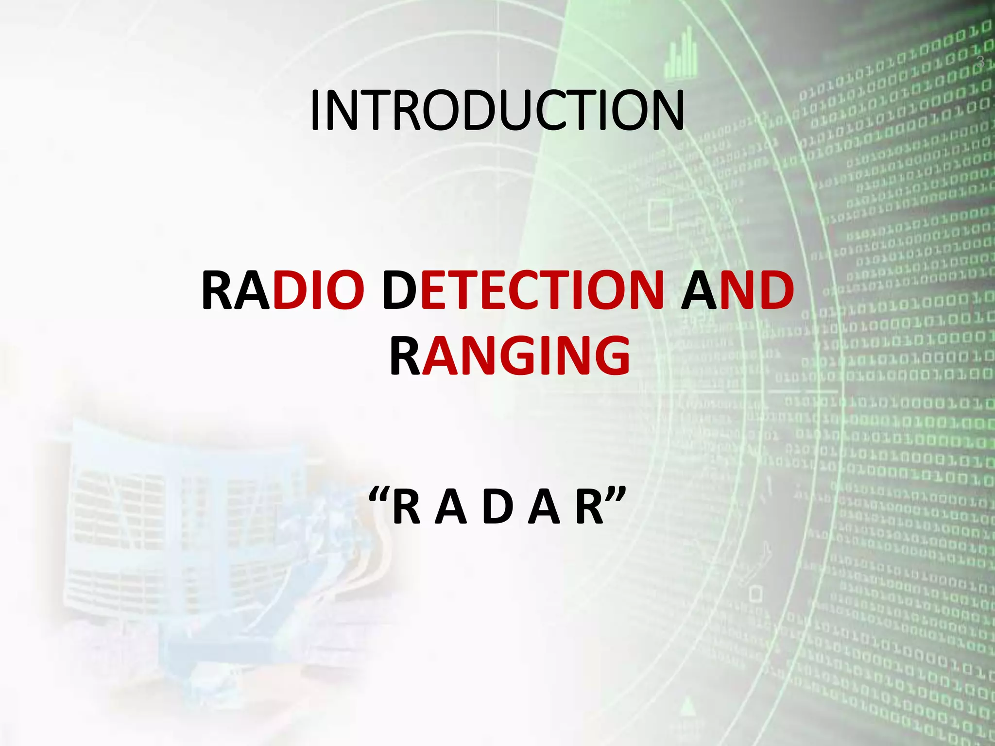 Radar presentation | PPTX