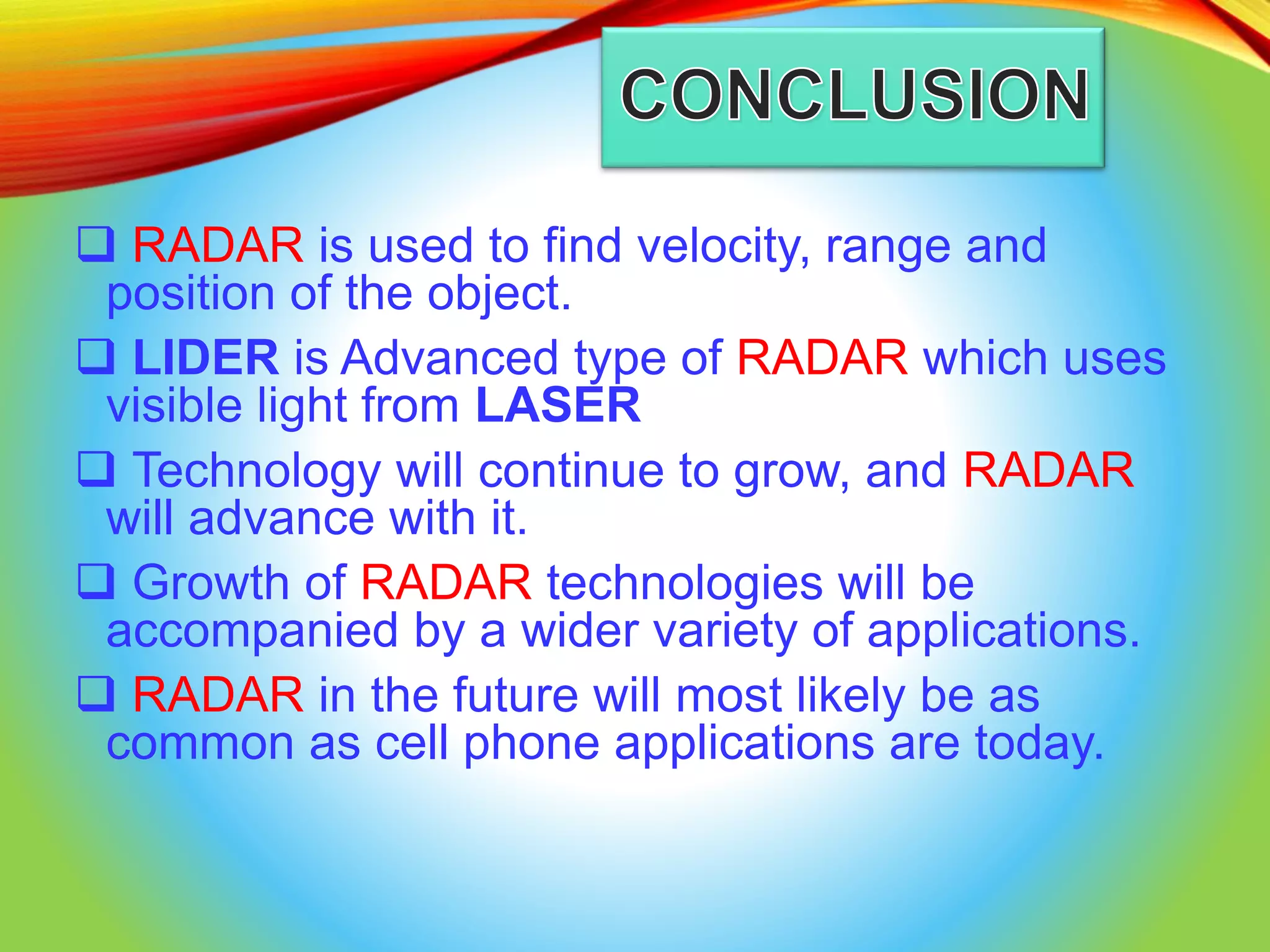 Radar presentation | PPTX