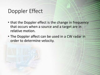 Radar presentation | PPTX